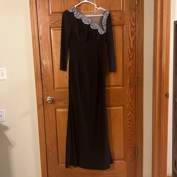 Promlily | Dresses | Mermaid Long Sleeve Beaded Black Dress From ...
